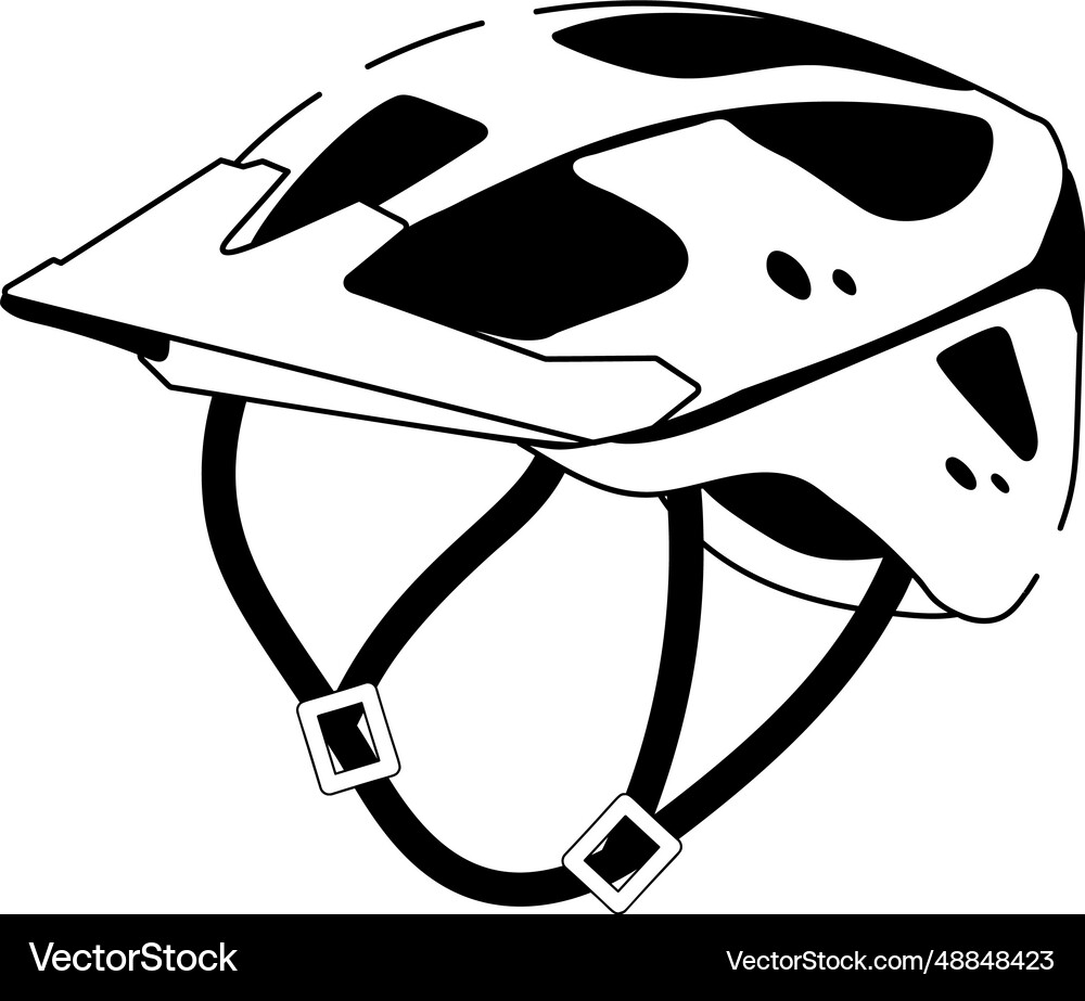Cycling helmet Royalty Free Vector Image - VectorStock