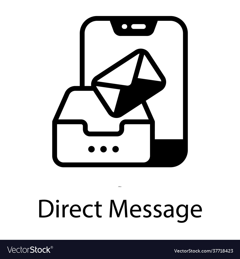Direct message Royalty Free Vector Image - VectorStock