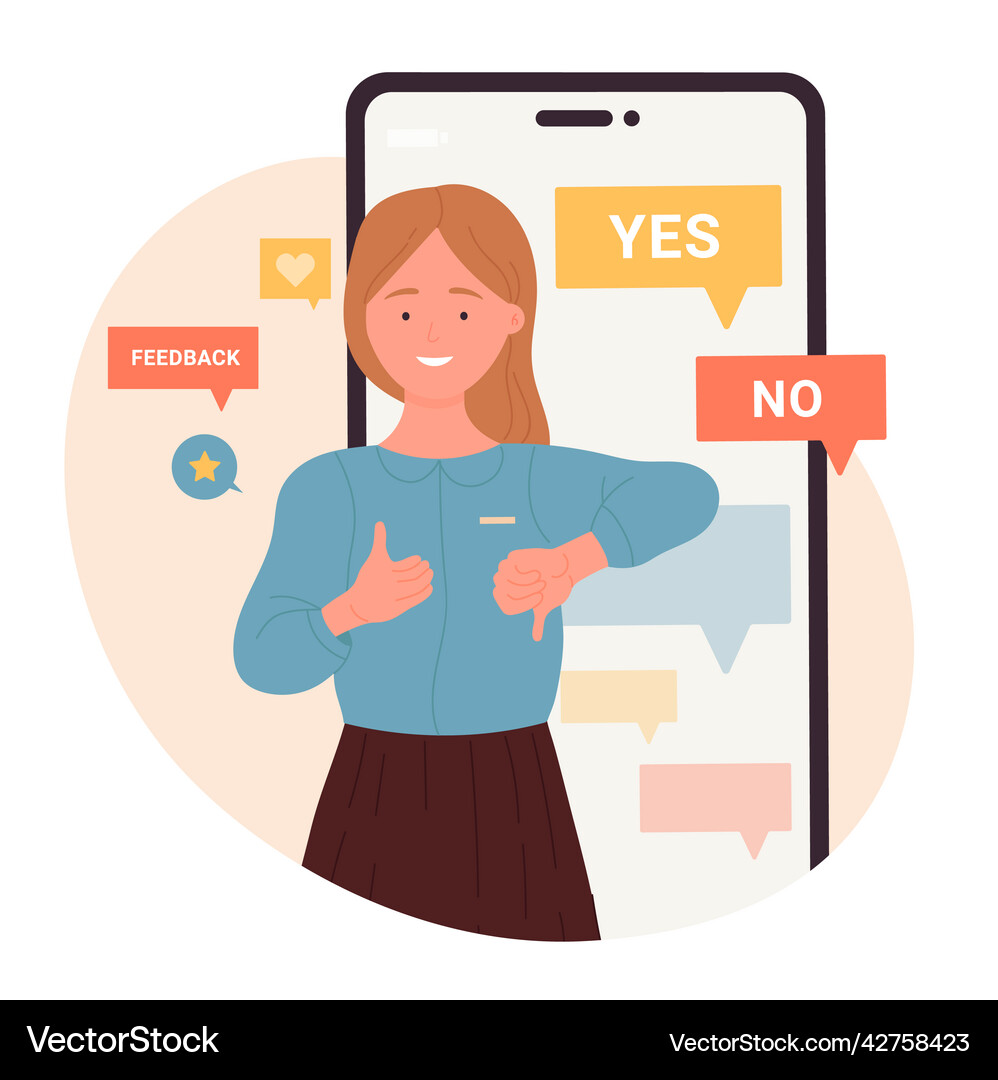 Dislike and like negative positive customer Vector Image