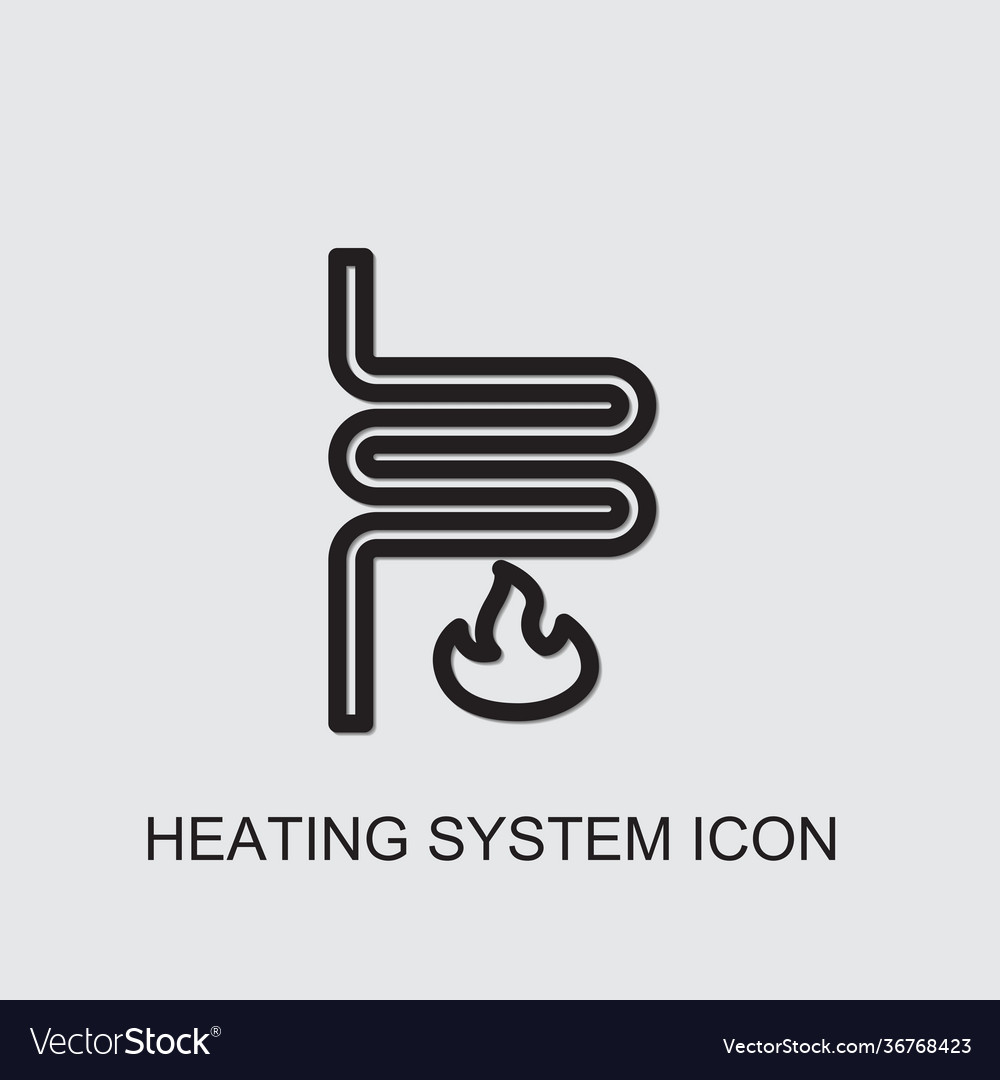 Heating system icon Royalty Free Vector Image - VectorStock