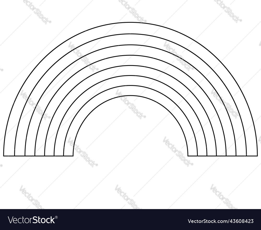 Rainbow weather phenomenon - template Royalty Free Vector