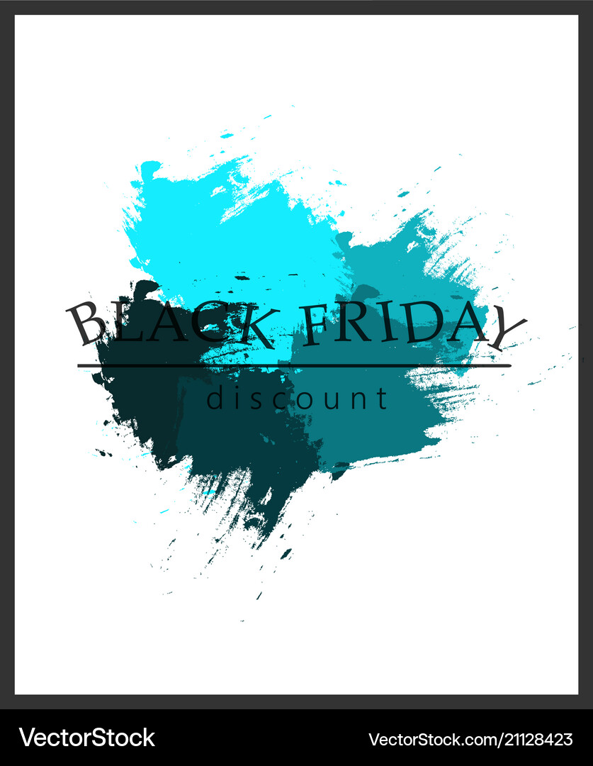 Watercolor splash frame sale banner Royalty Free Vector