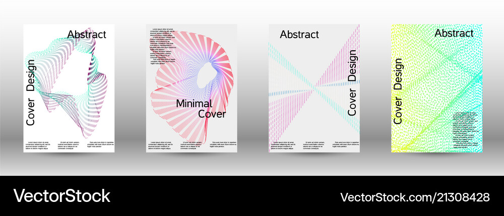 A set of creative sound backgrounds with linear Vector Image