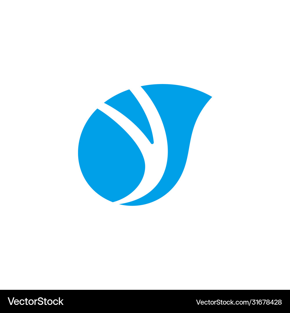 Abstract letter y drop water geometric design Vector Image