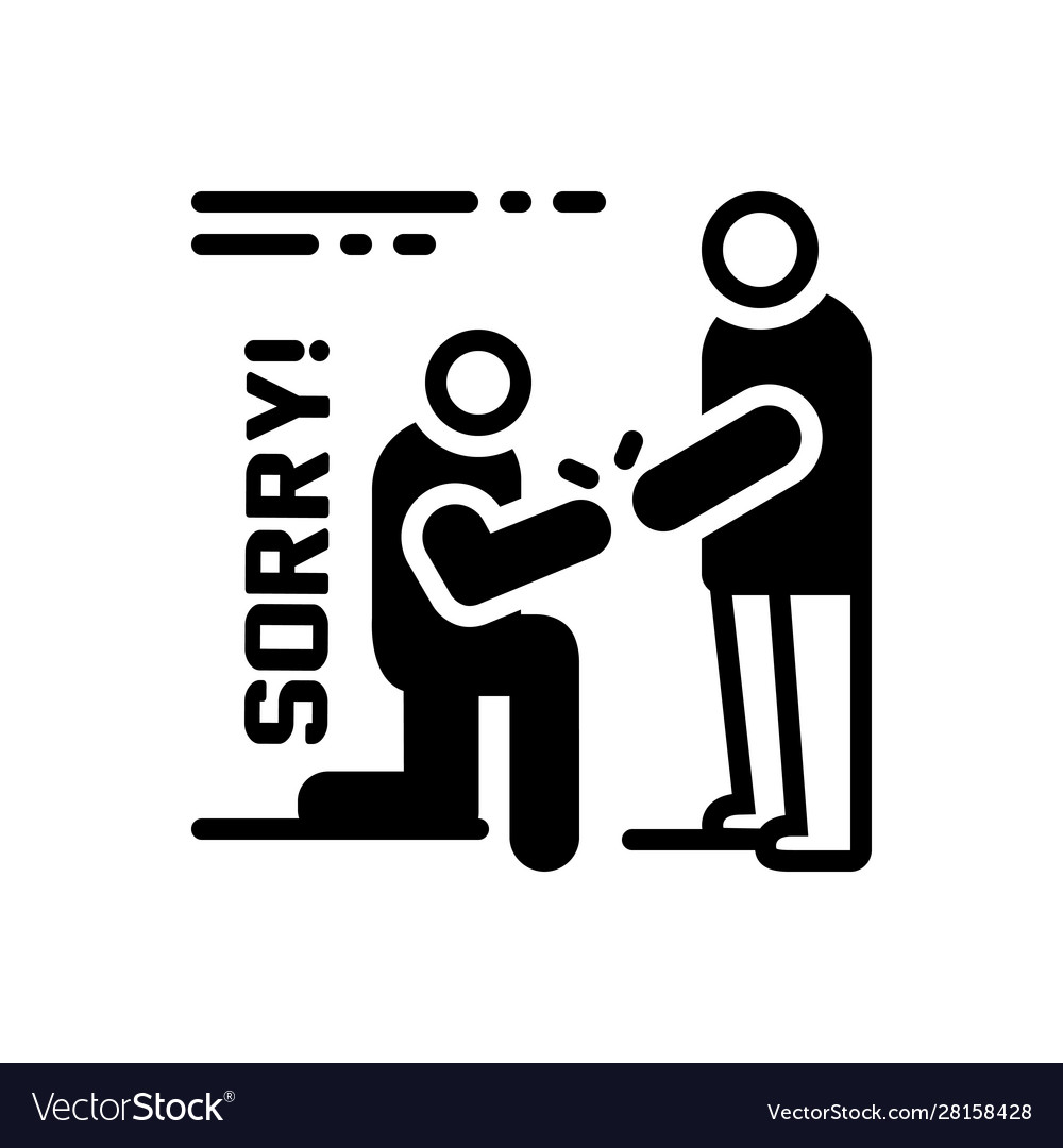 Apologize Royalty Free Vector Image - VectorStock