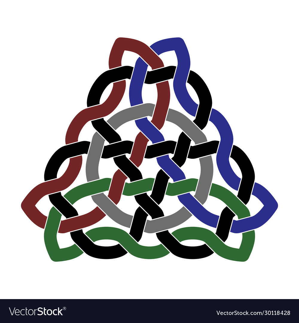 Celtic knot triangular ornament Royalty Free Vector Image