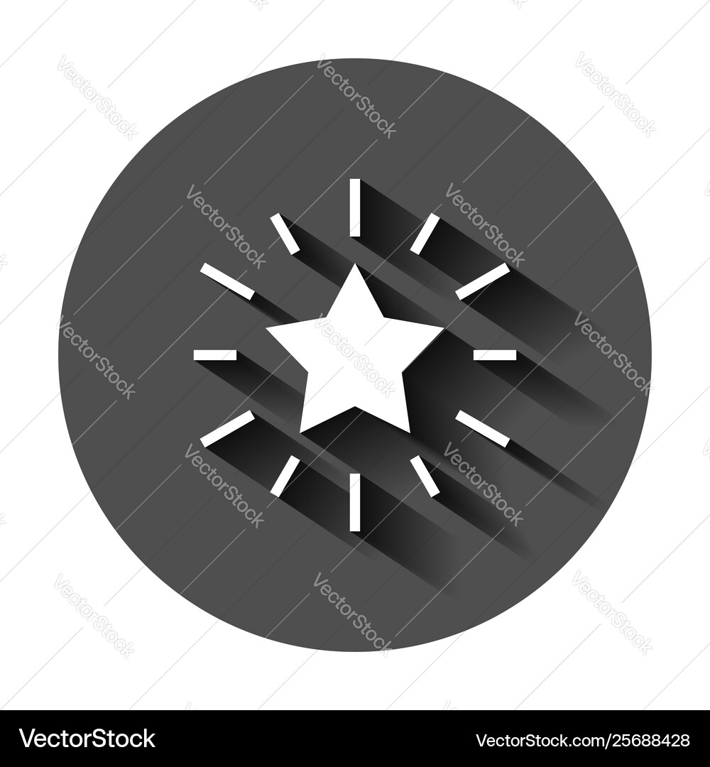 Excellence icon in flat style star ribbon Vector Image