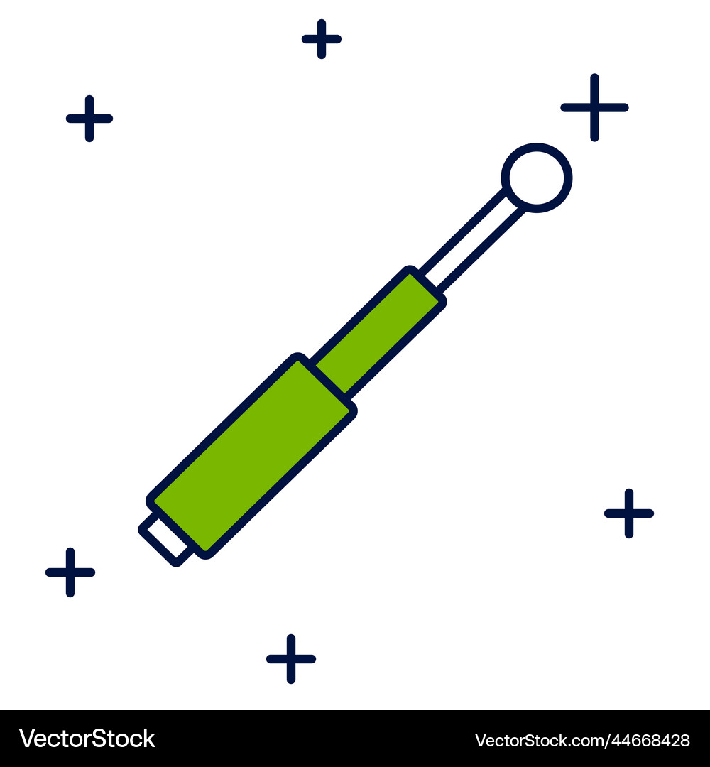 Filled outline telescopic baton icon isolated on Vector Image
