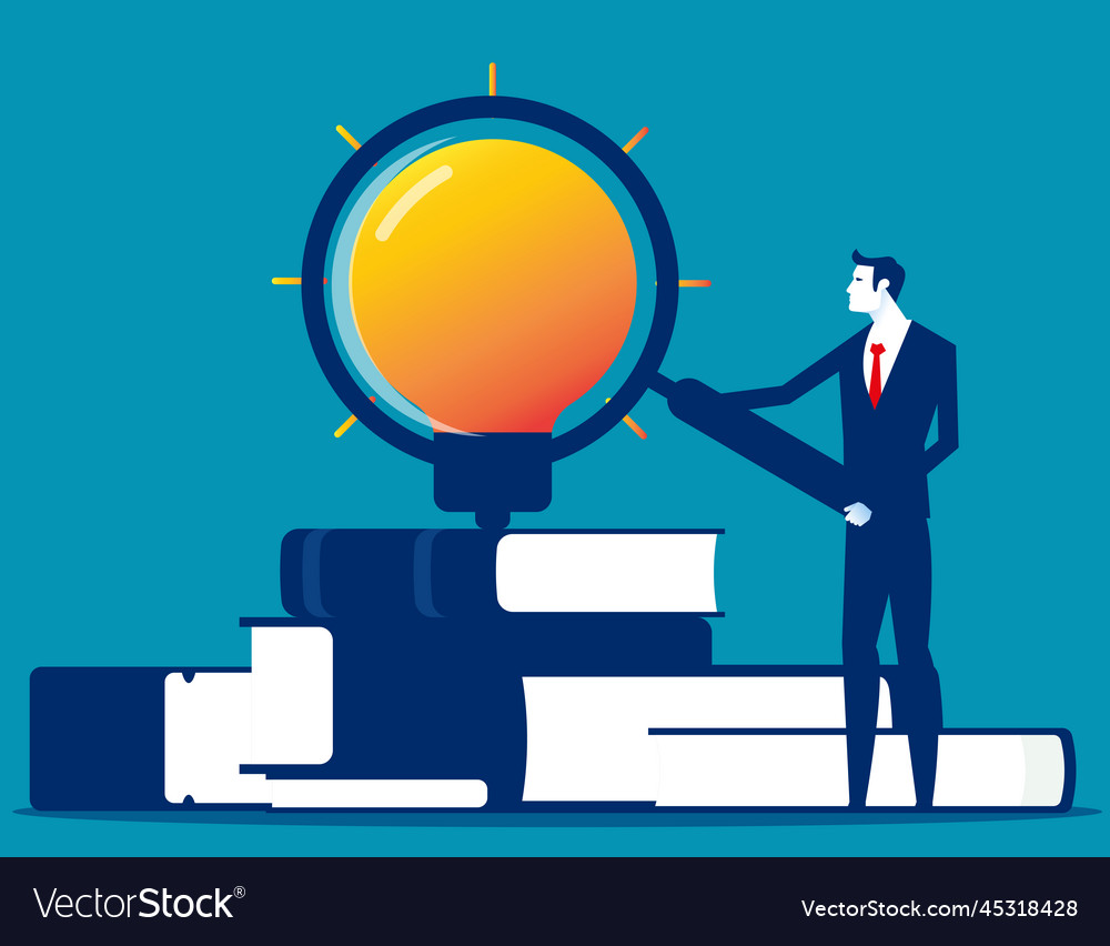 Finding ideas concept develop project plan Vector Image