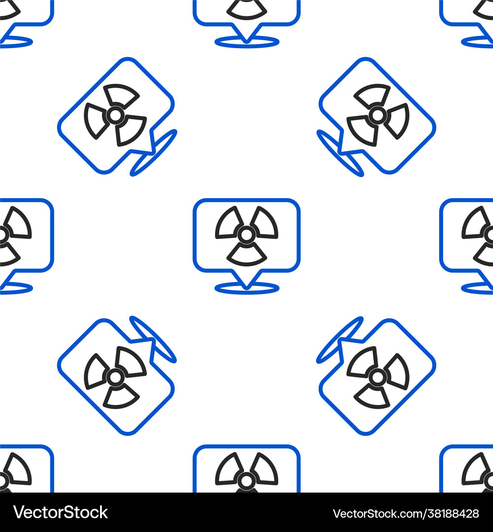 Line radioactive in location icon isolated Vector Image