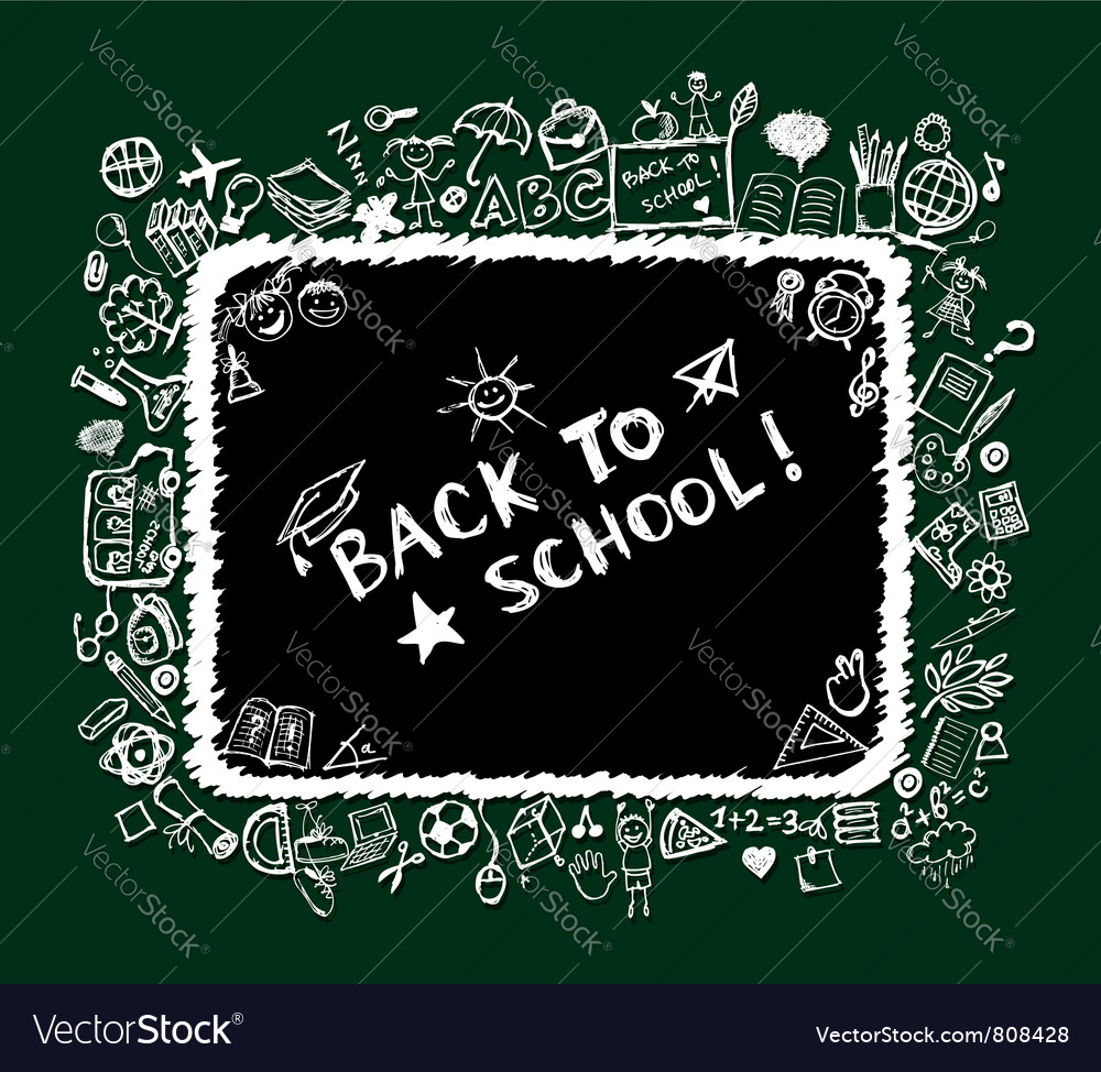 School frame Royalty Free Vector Image - VectorStock