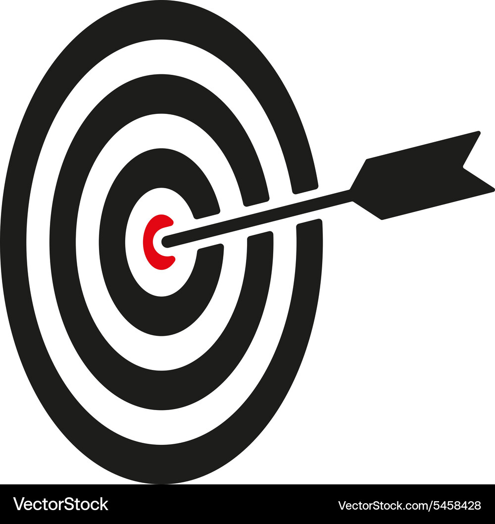 Target icon symbol flat Royalty Free Vector Image