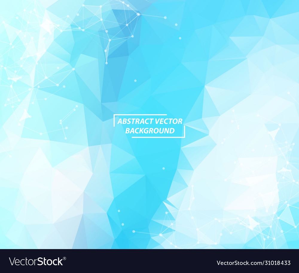 Abstract light blue polygonal space background Vector Image