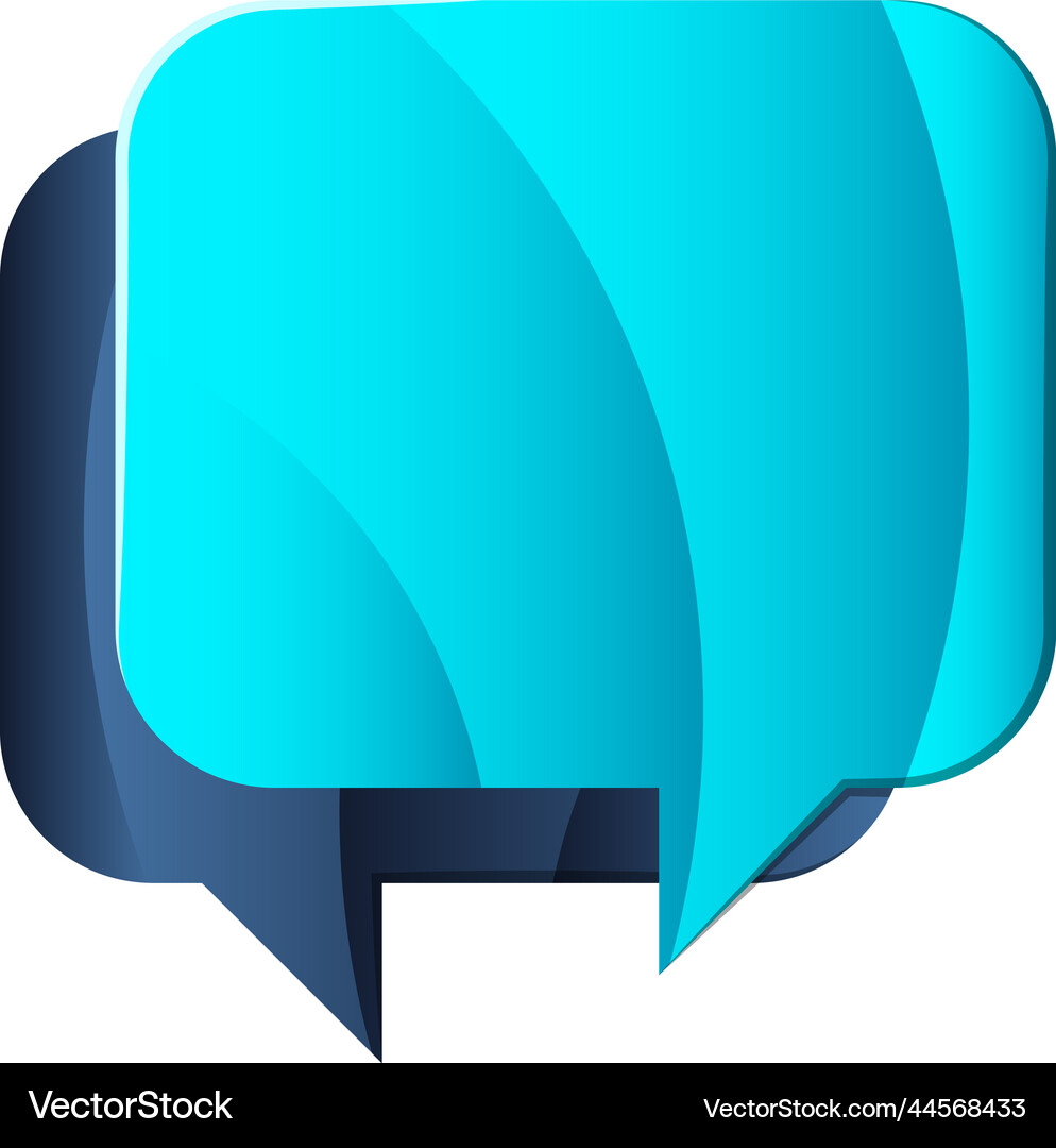 Abstract speech box logo in trendy and minimal Vector Image