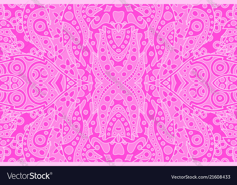 Art with abstract seamless oriental pink pattern Vector Image