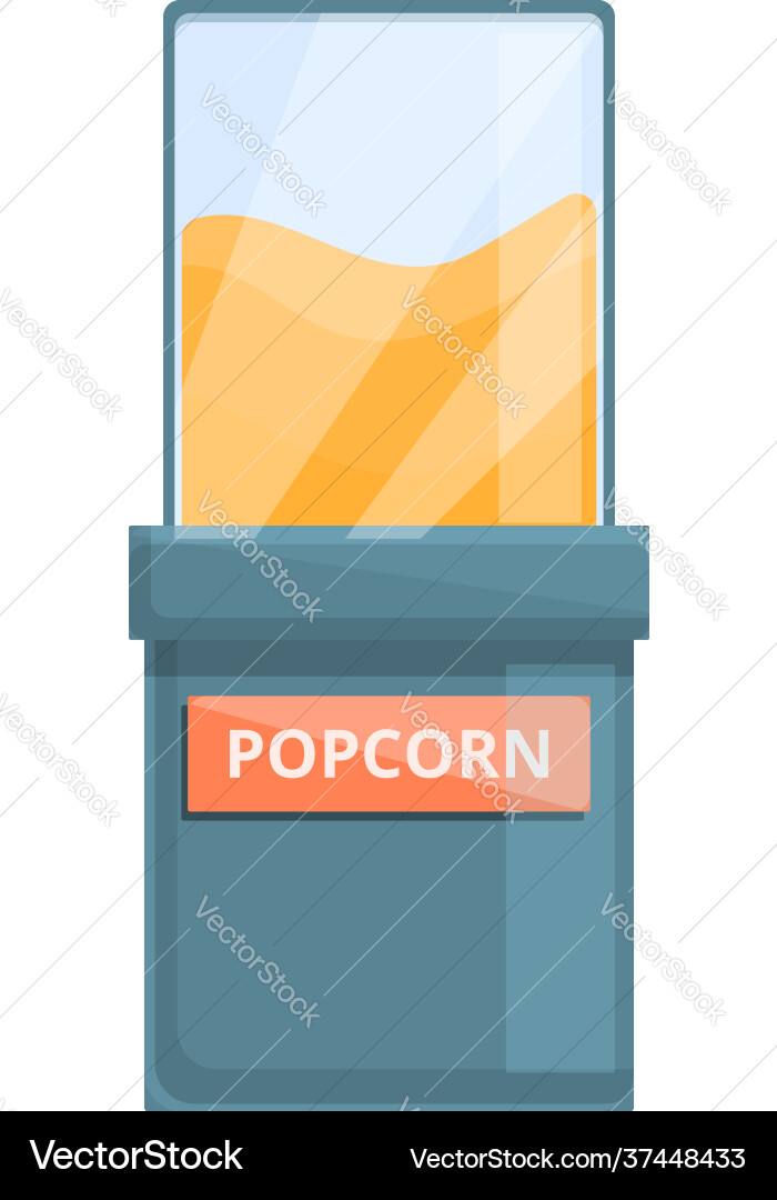 Circus popcorn stand icon cartoon style Royalty Free Vector