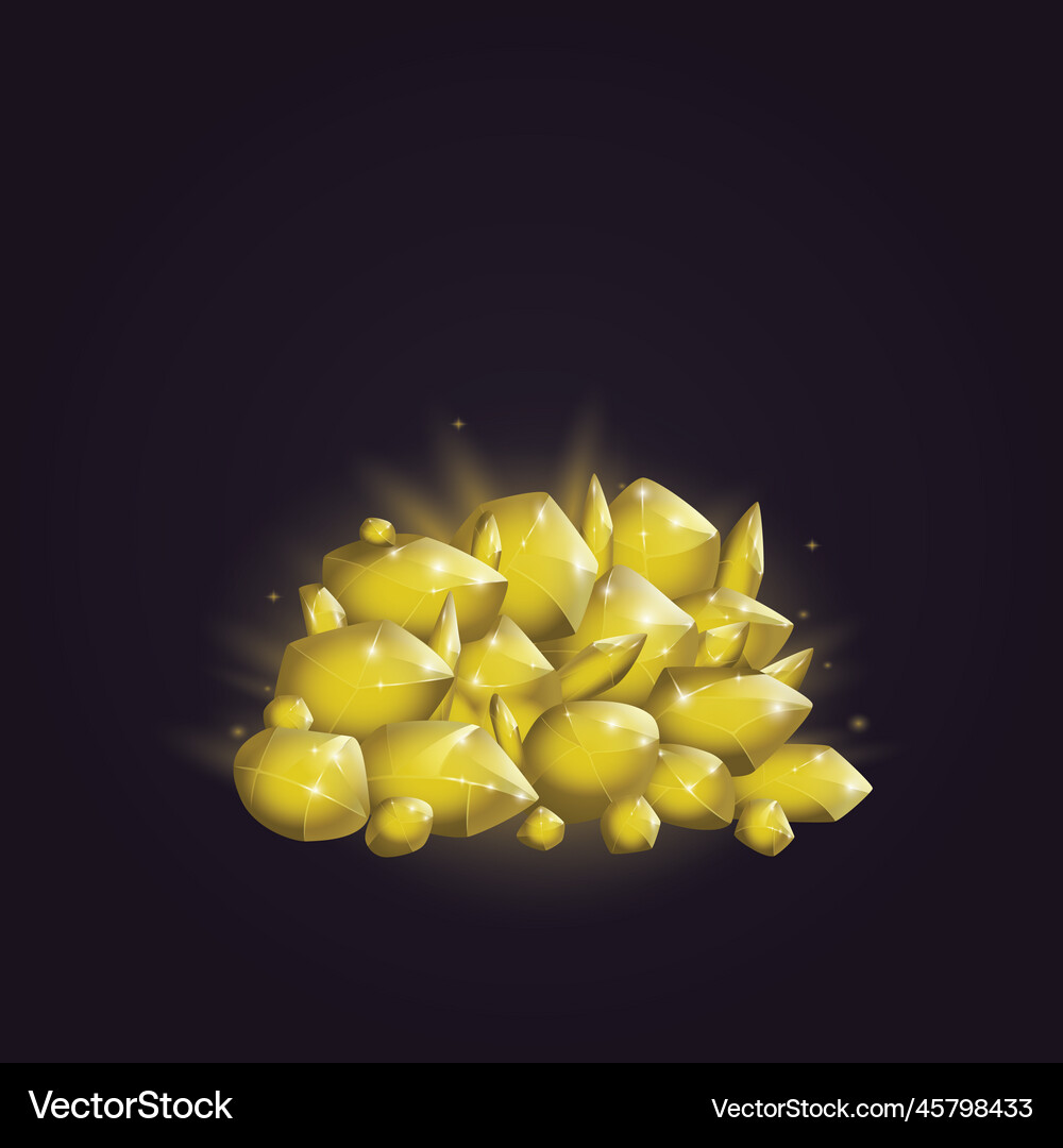 Crystals and natural minerals cartoon magic Vector Image