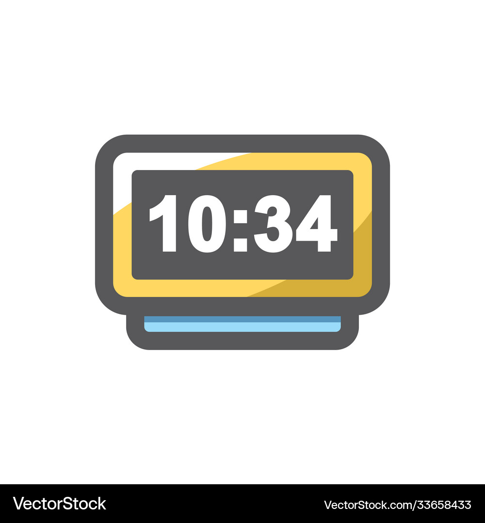 Digital watch metal icon cartoon Royalty Free Vector Image