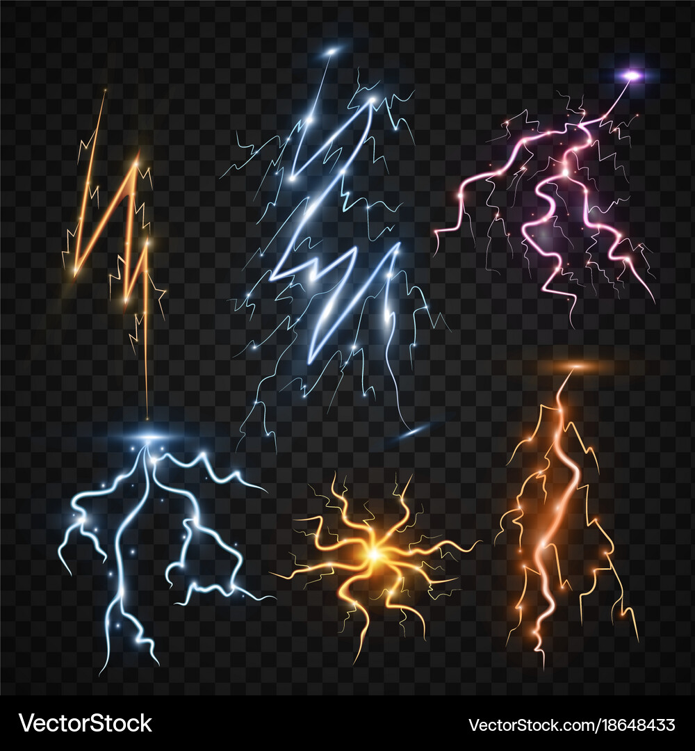 Dramatic Lightning Storm Royalty Free Vector Image