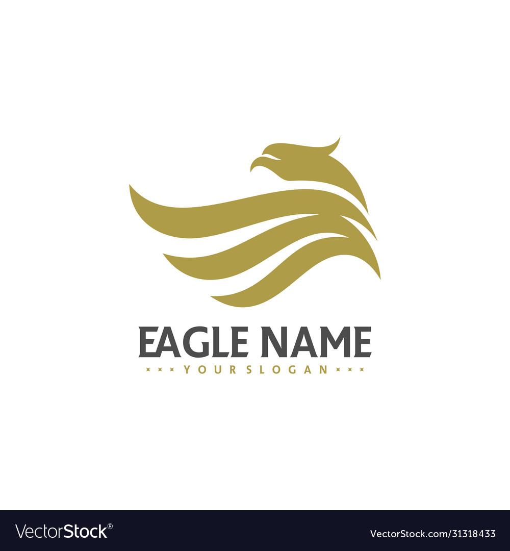 Flying eagle logo design creative design Vector Image