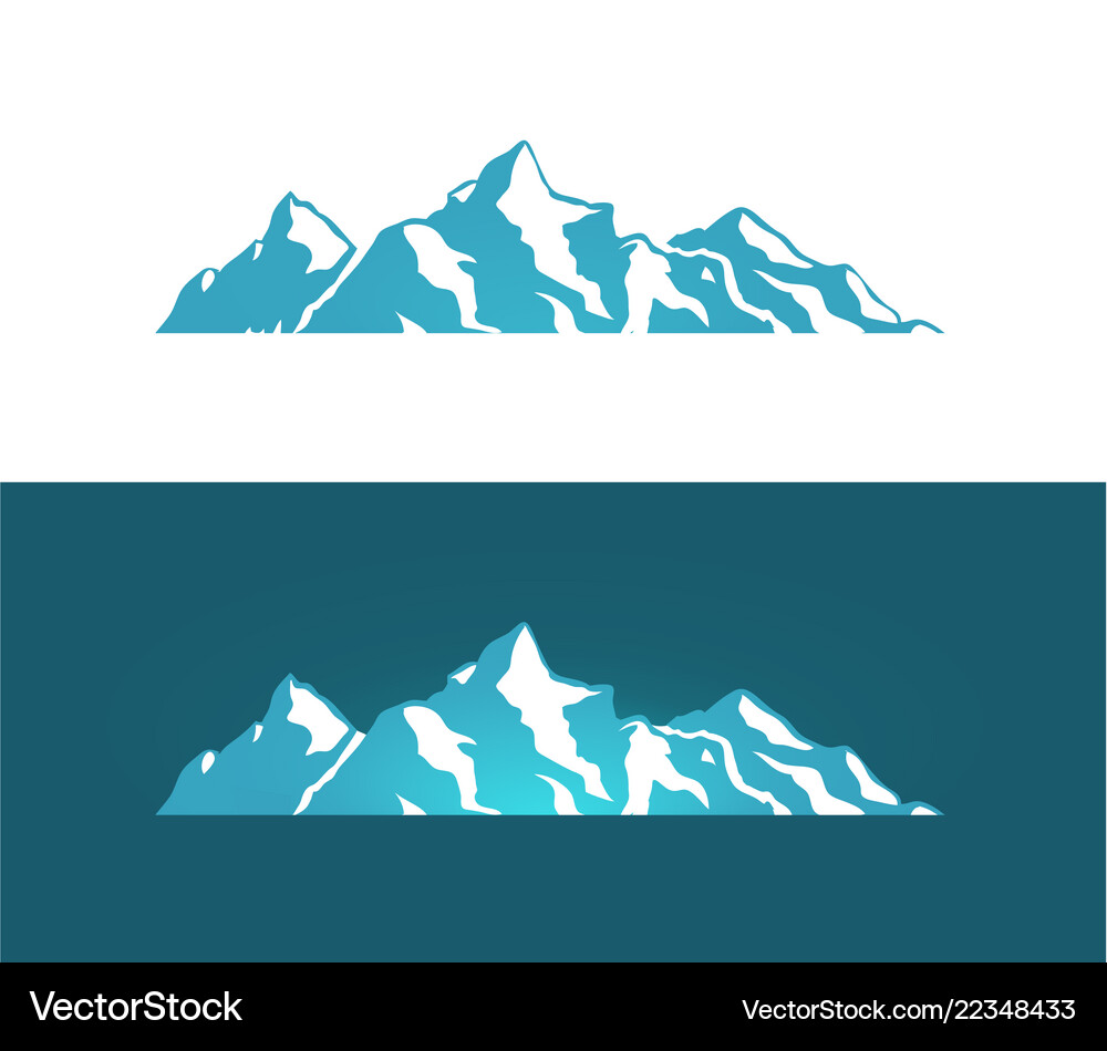 Logo of alps mountains Royalty Free Vector Image
