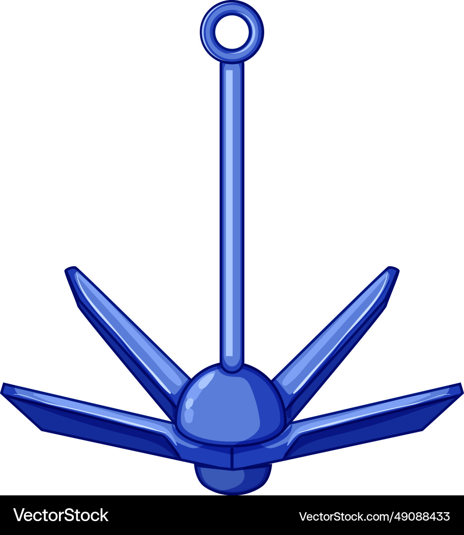 Maritime boat anchor cartoon Royalty Free Vector Image