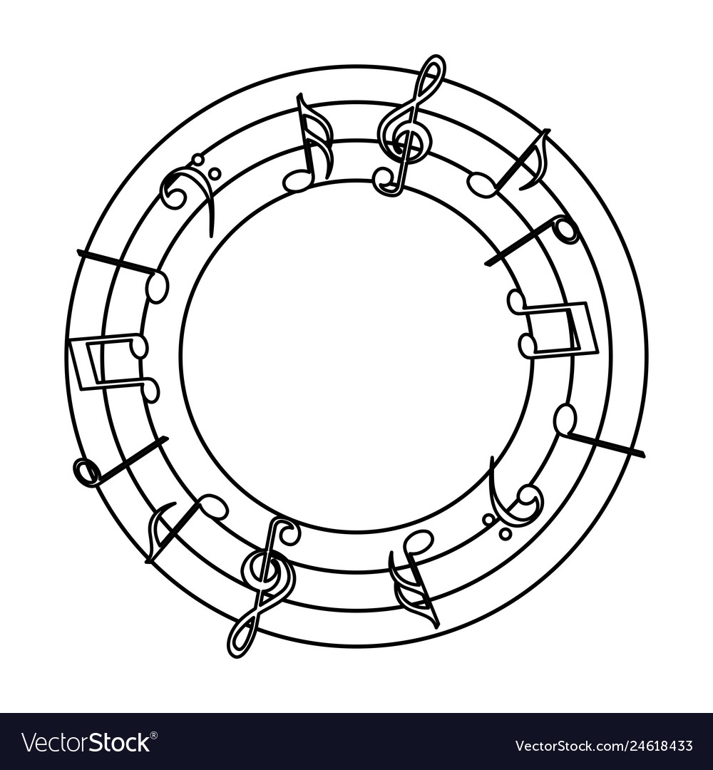 Music notes pattern isolated icon Royalty Free Vector Image