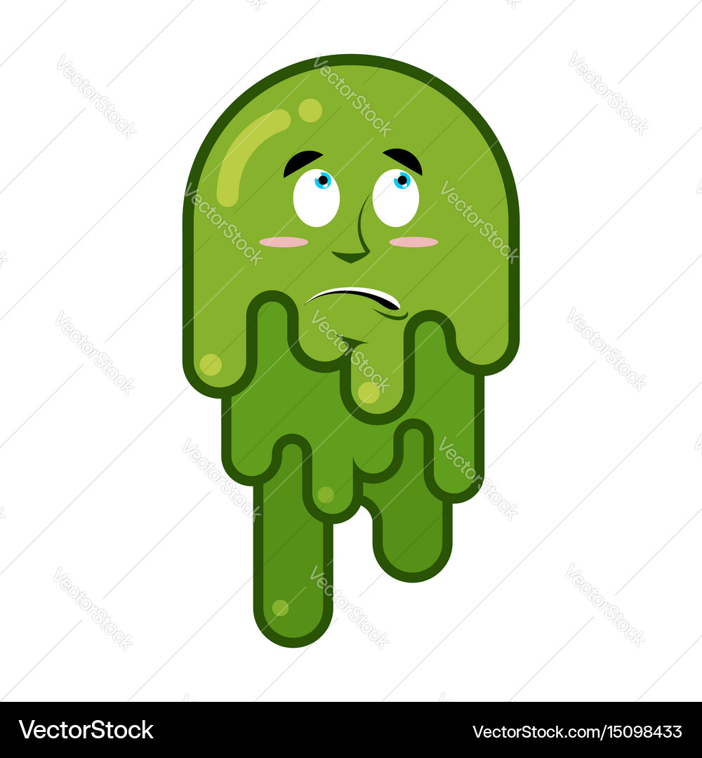 Surprised booger discouraged emotion snot big Vector Image