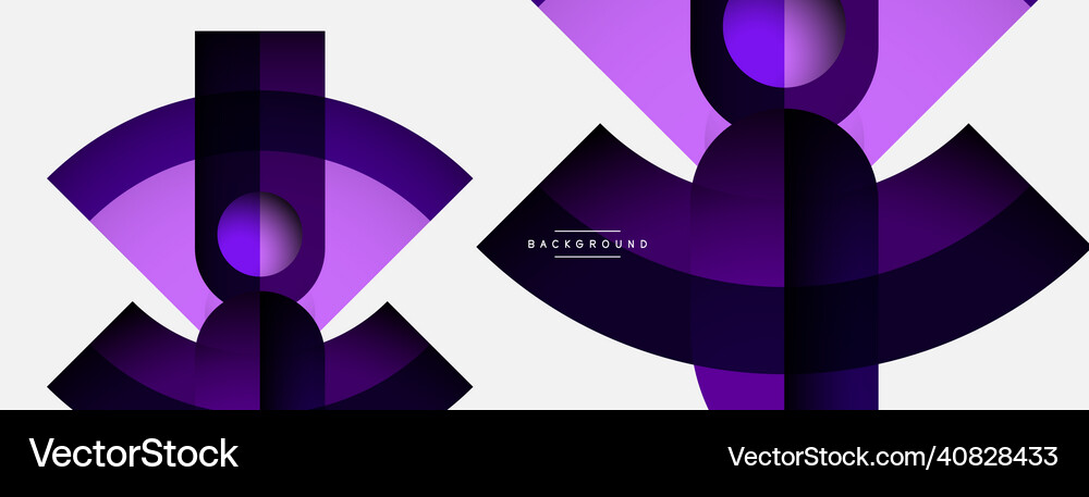 Trendy shapes color minimal design composition Vector Image