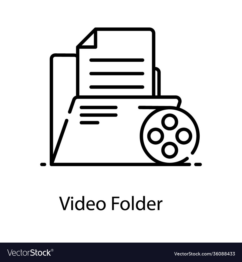 Video folder Royalty Free Vector Image - VectorStock