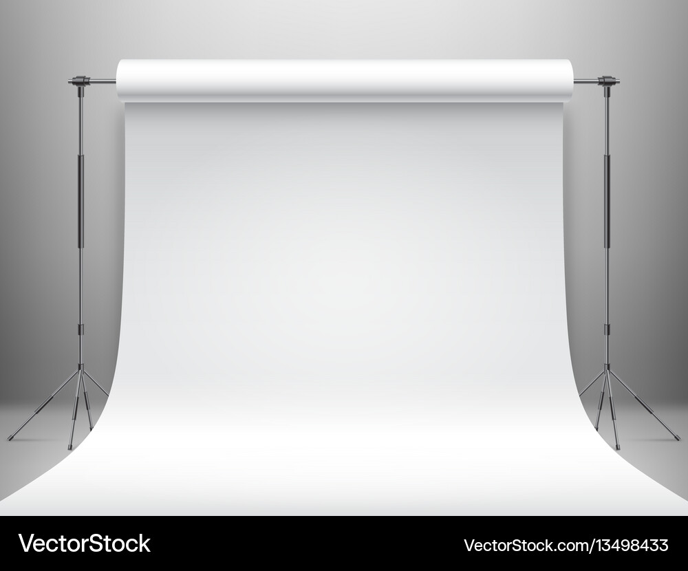 White Studio Backdrop Royalty Free Vector Image