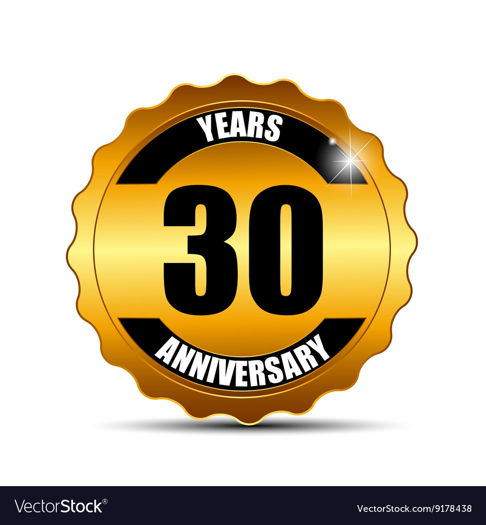 Anniversary gild label sign template Royalty Free Vector Anniversary gild label sign template Royalty Free Vector