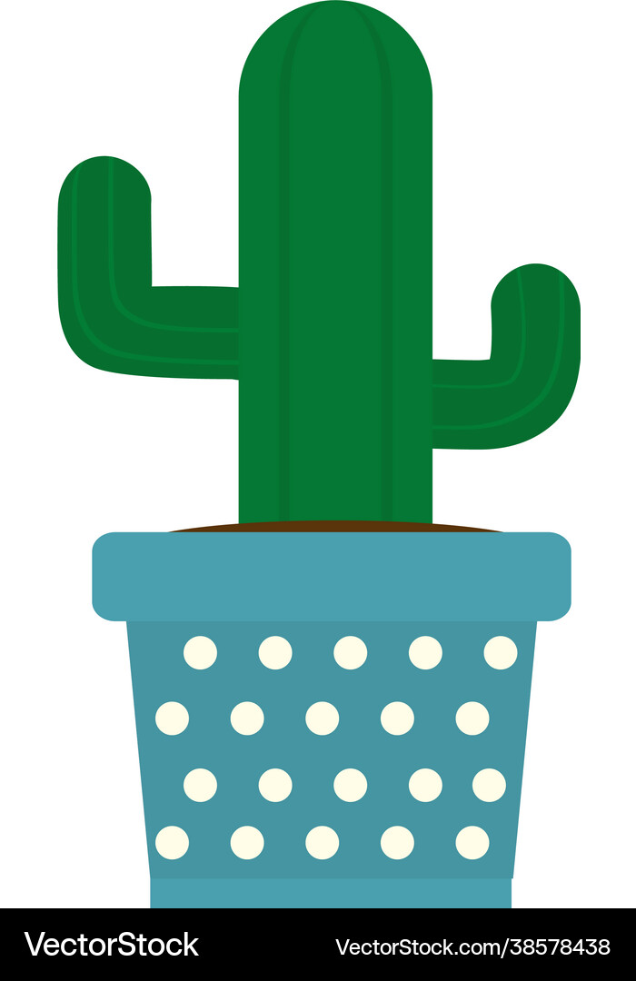 Cactus plant in pot Royalty Free Vector Image - VectorStock
