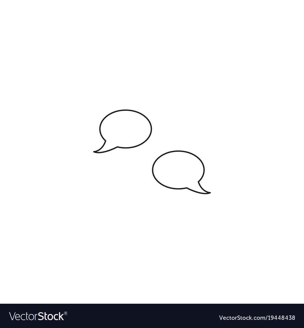 Chat line icon Royalty Free Vector Image - VectorStock