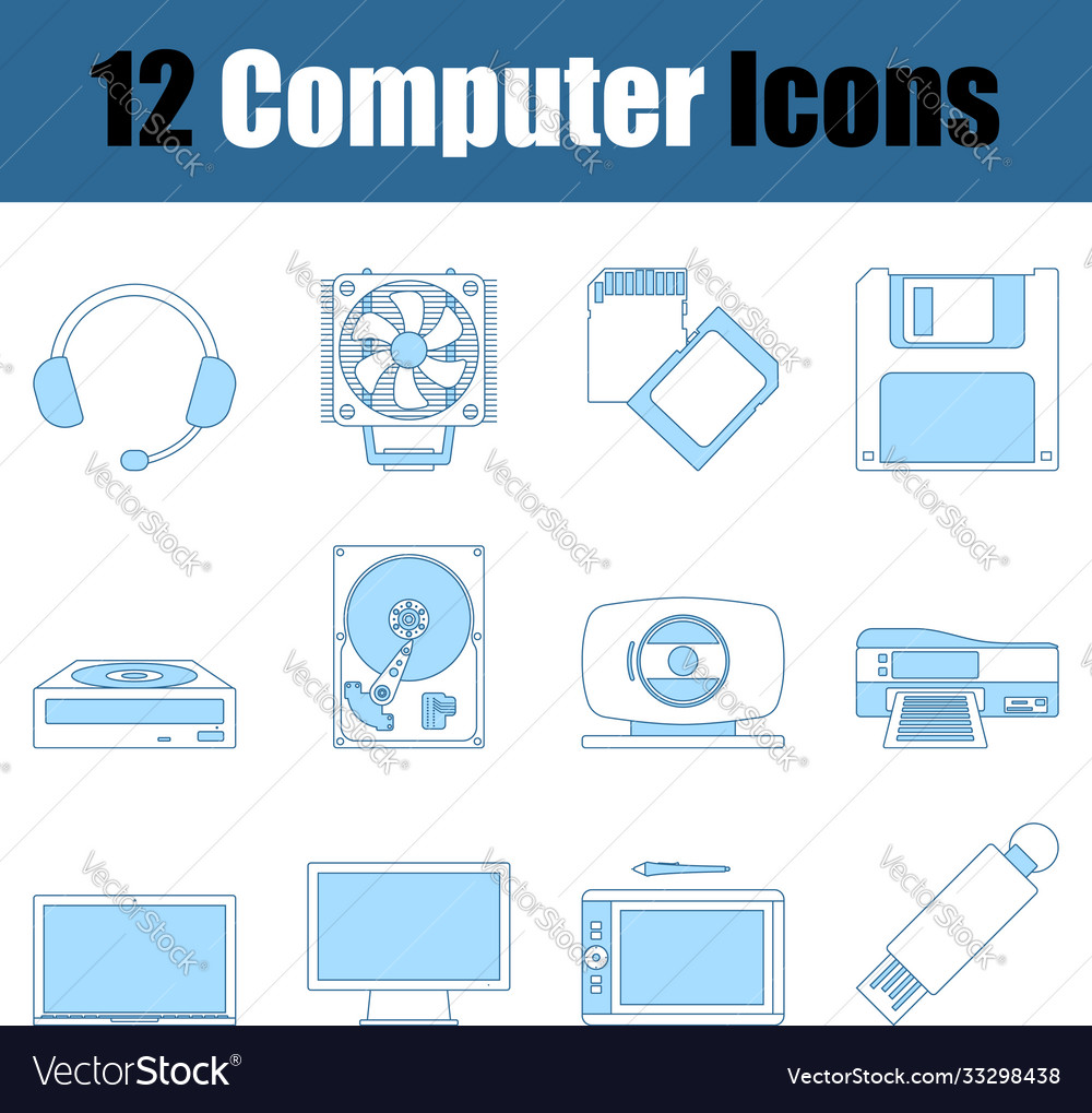 Computer icon set Royalty Free Vector Image - VectorStock
