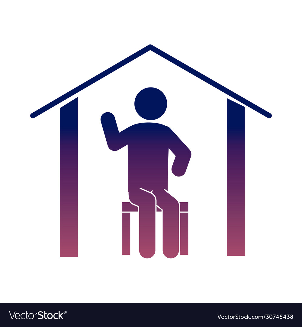 Coronavirus covid 19 stay at home quarantine Vector Image