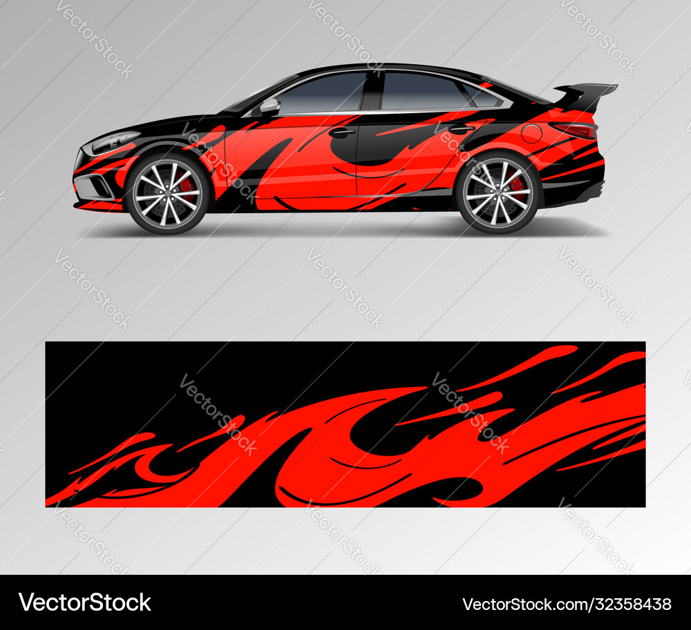Graphic abstract racing designs for vehicle Vector Image