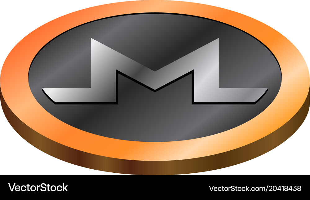 Monero virtual money currency cryptocurrency Vector Image