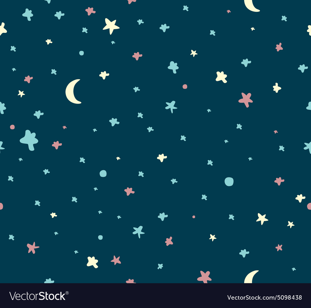 Night sky pattern Royalty Free Vector Image - VectorStock