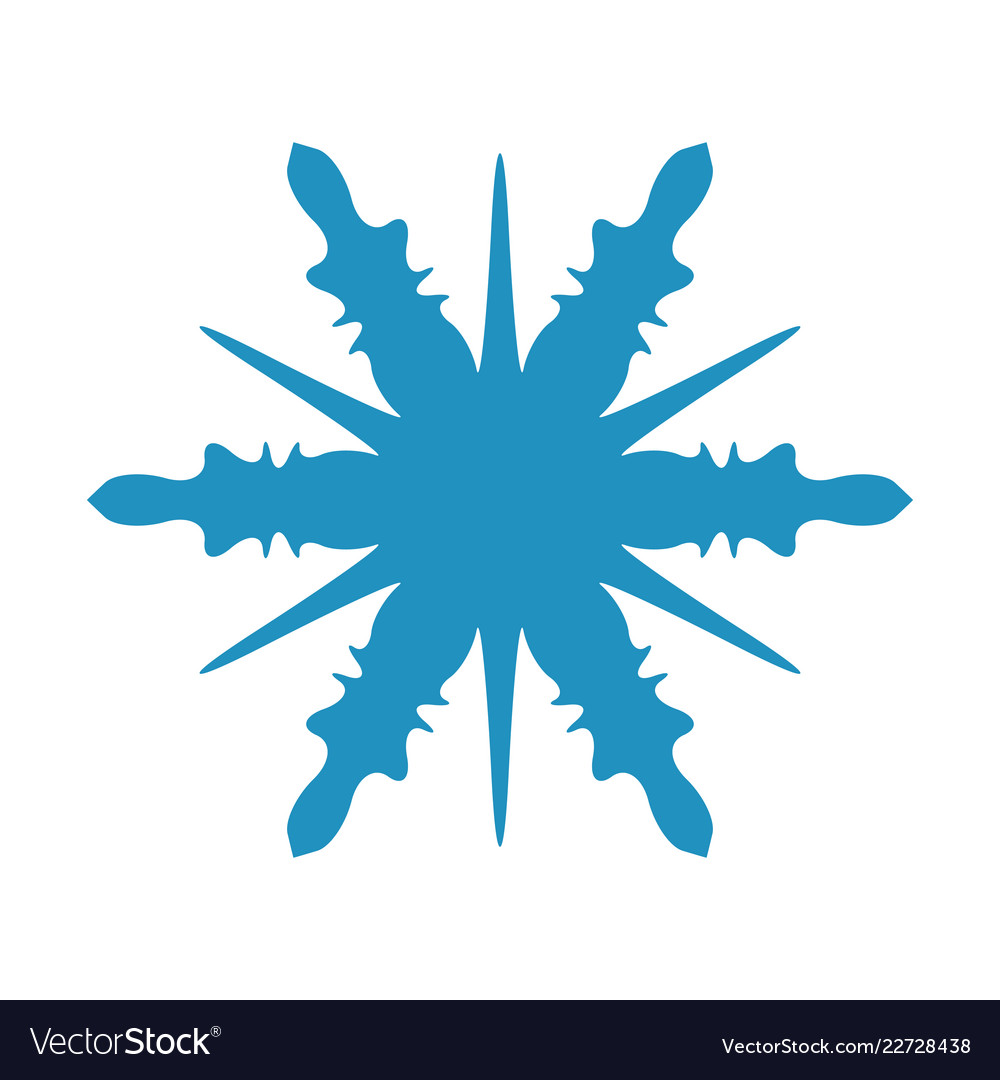 Simple isolated snowflake Royalty Free Vector Image