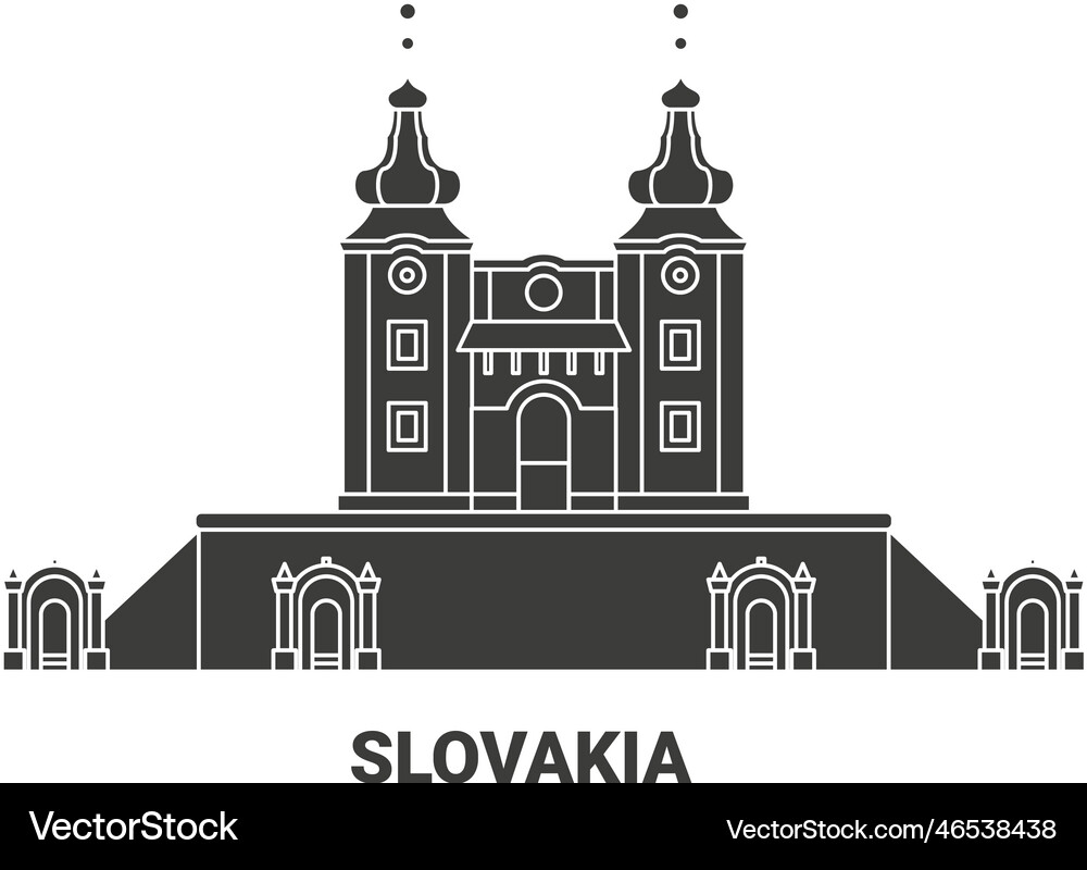 Slovakia landmark travel Royalty Free Vector Image