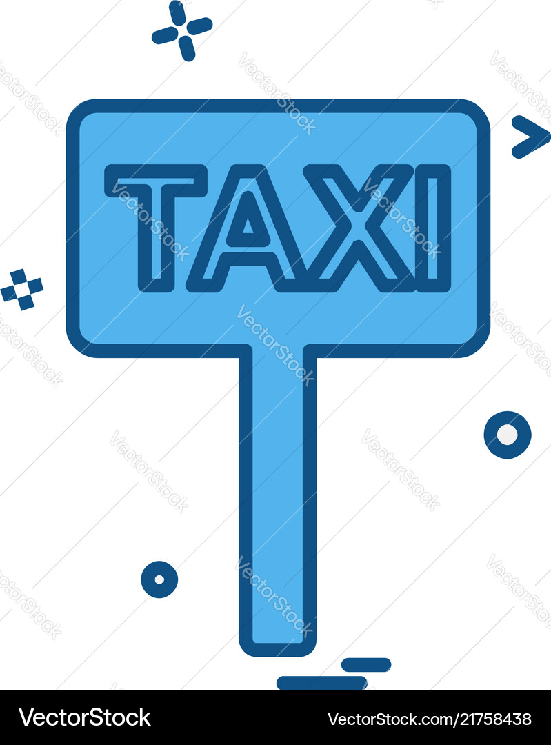 Taxi board icon design Royalty Free Vector Image