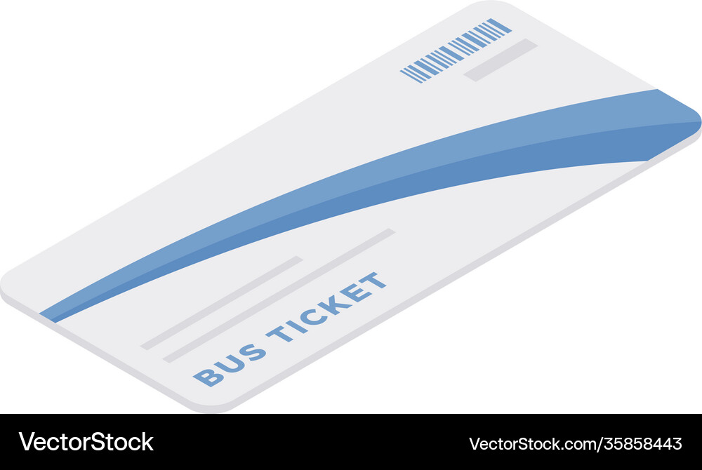 Colorful cartoon plastic bus ticket design Vector Image