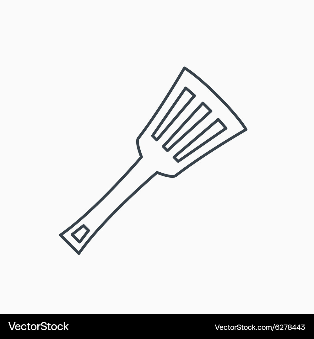 Kitchen utensil icon kitchenware spatula sign Vector Image