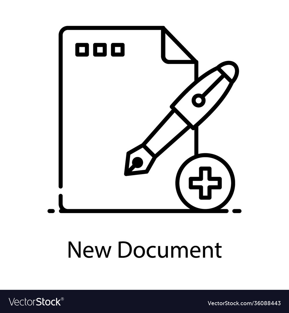 New document Royalty Free Vector Image - VectorStock