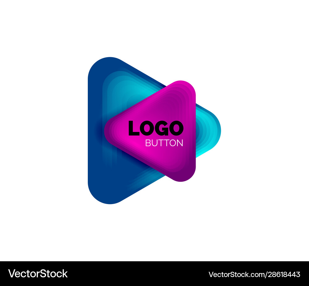 Play arrow or download button icon minimal Vector Image