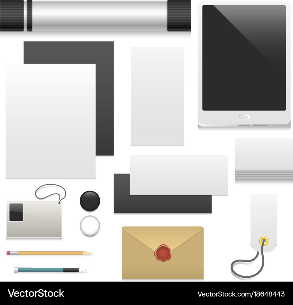 Premium corporate identity template business Vector Image