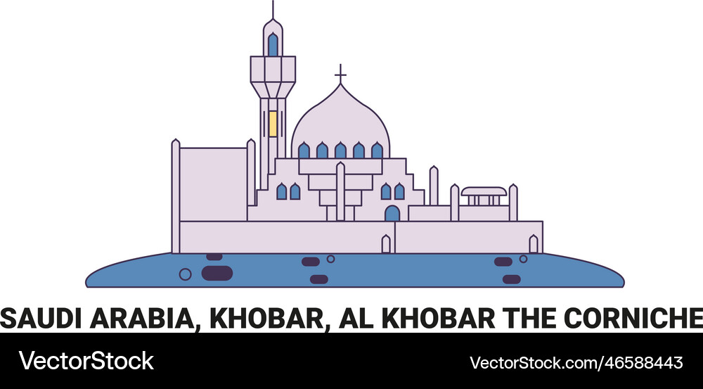 Saudi arabia khobar al khobar the corniche Vector Image