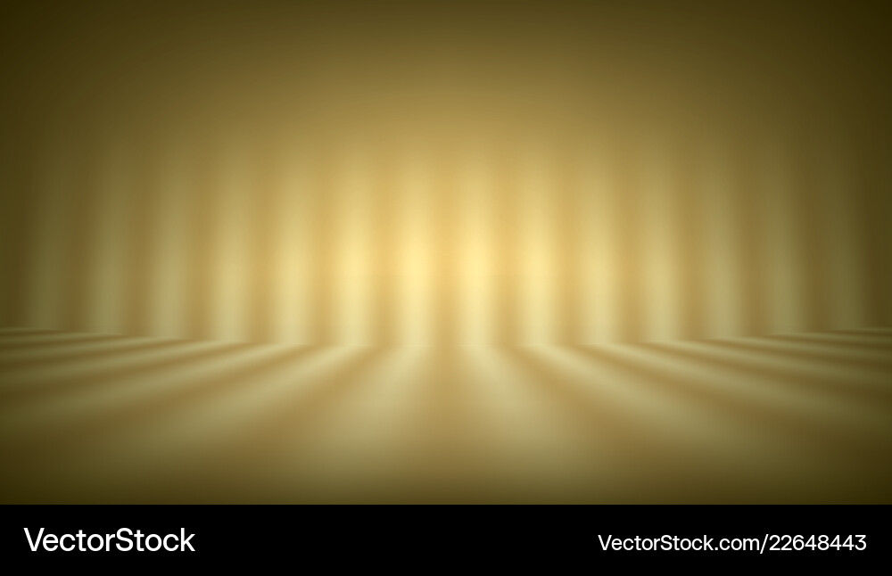 Soft yellow photo studio strip lights room Vector Image