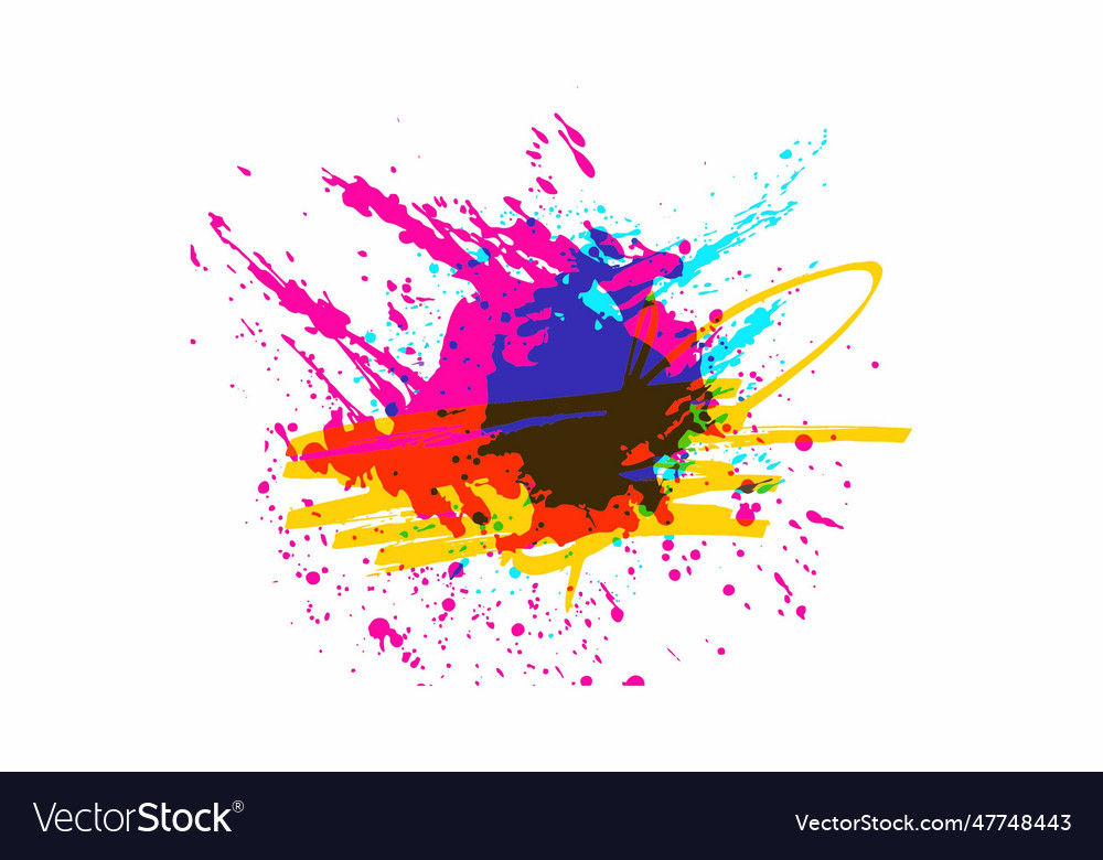 Splash multicolor Royalty Free Vector Image - VectorStock